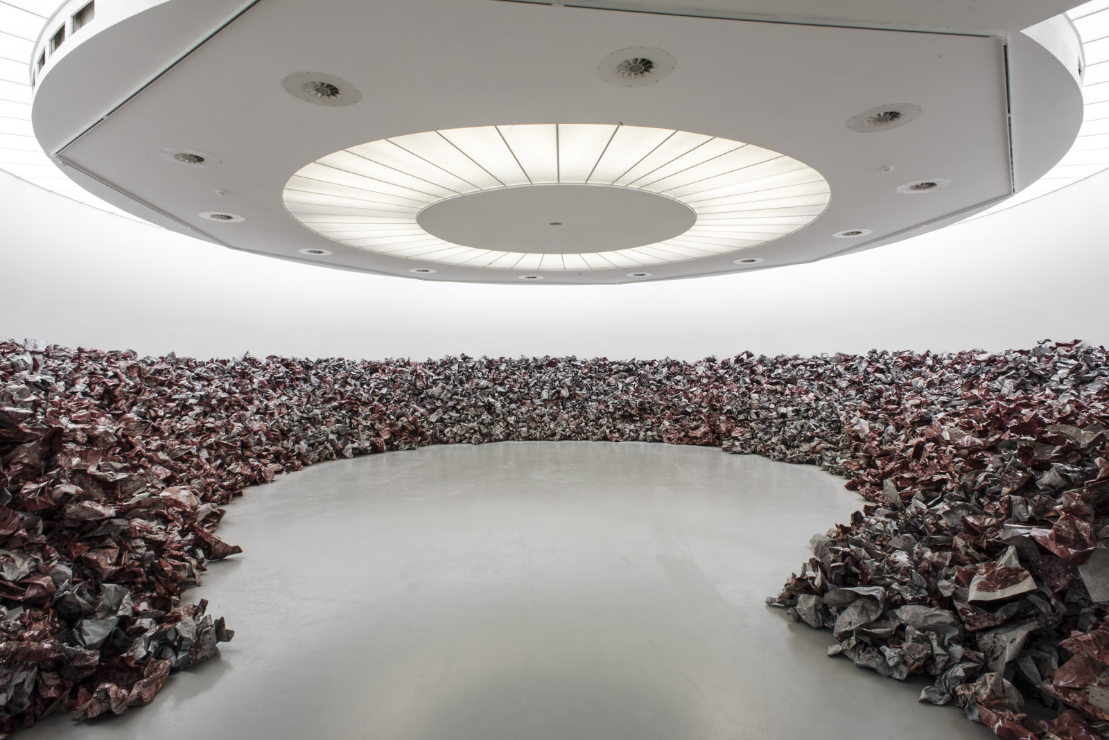 Imran Qureshi’s gruesome-looking installation is much more harmless ...