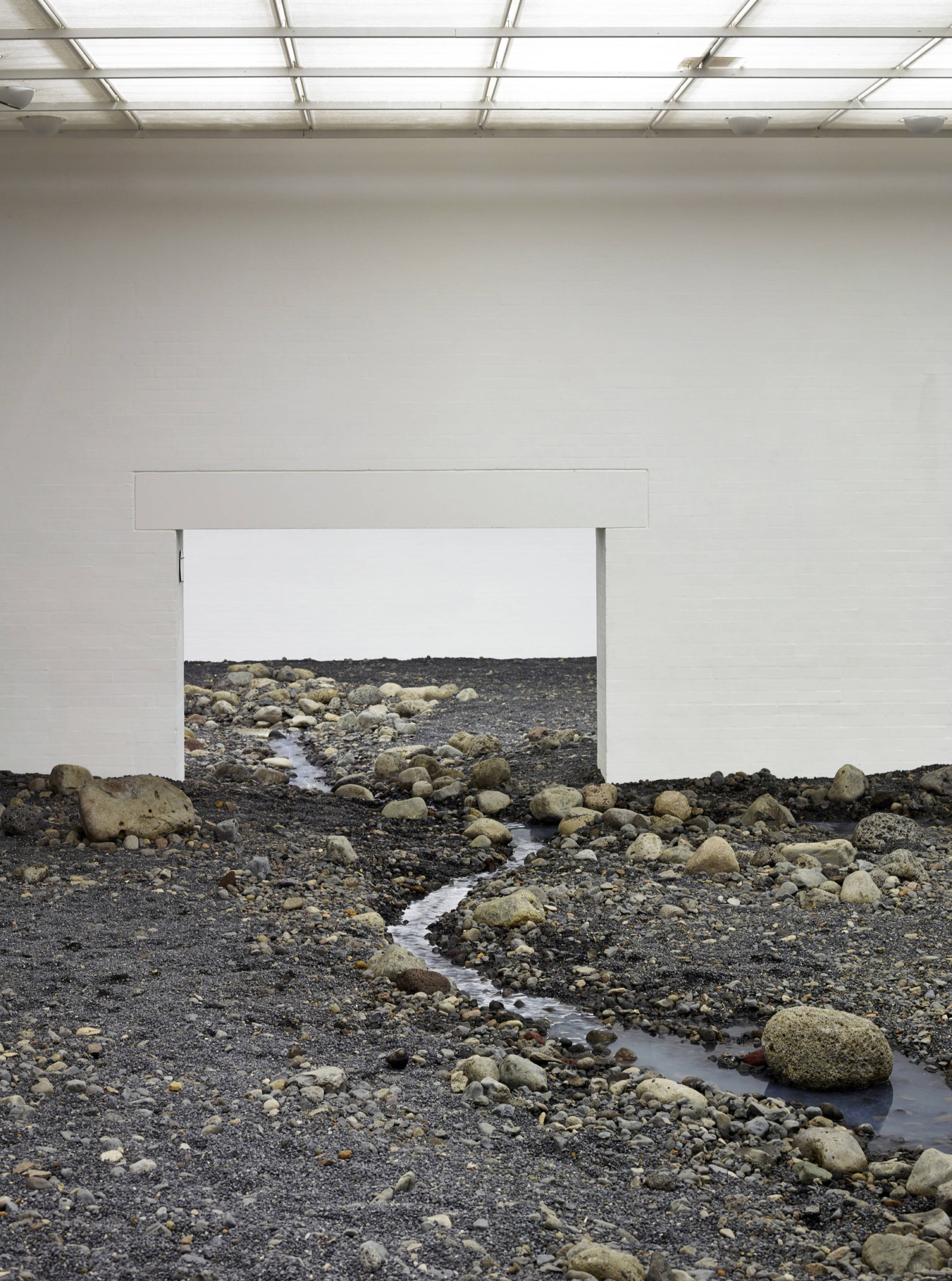 Olafur Eliasson installed a riverbed in a museum