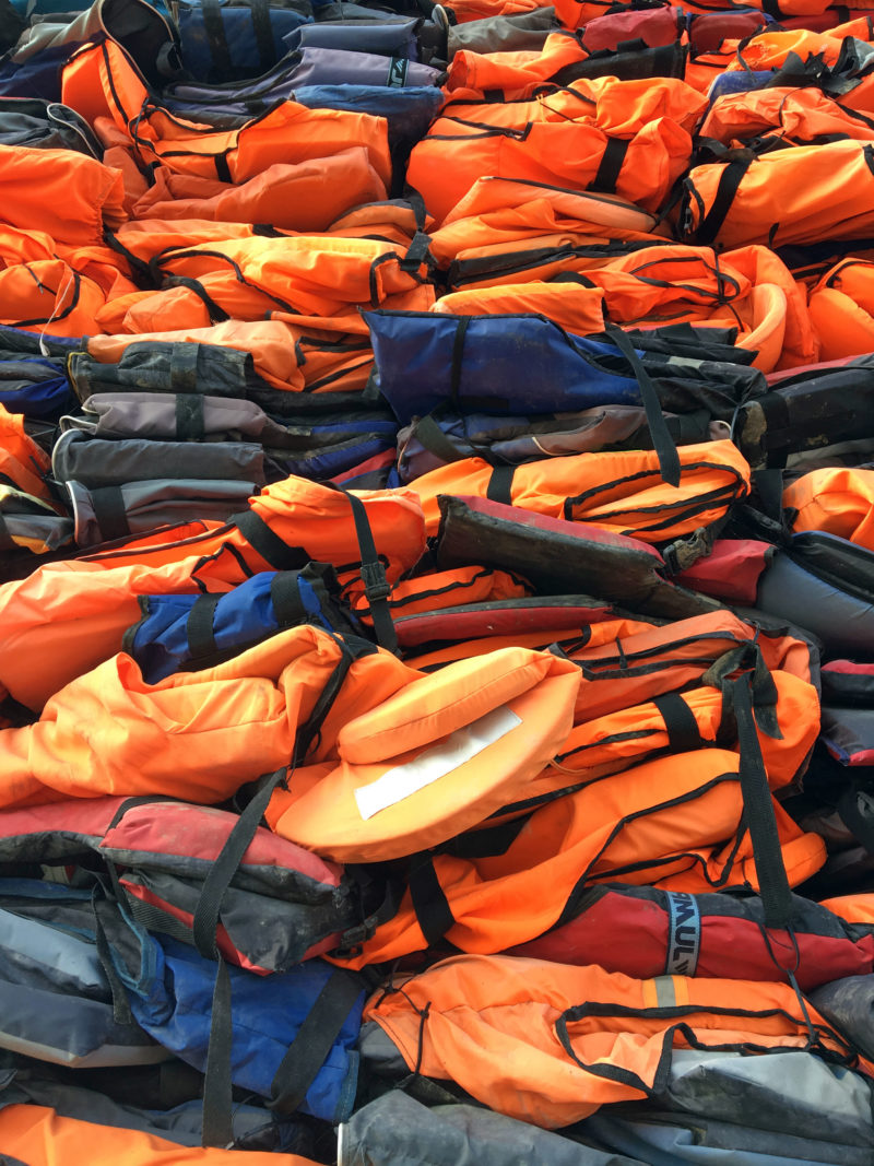 This was Ai Weiwei’s refugee life jacket installation