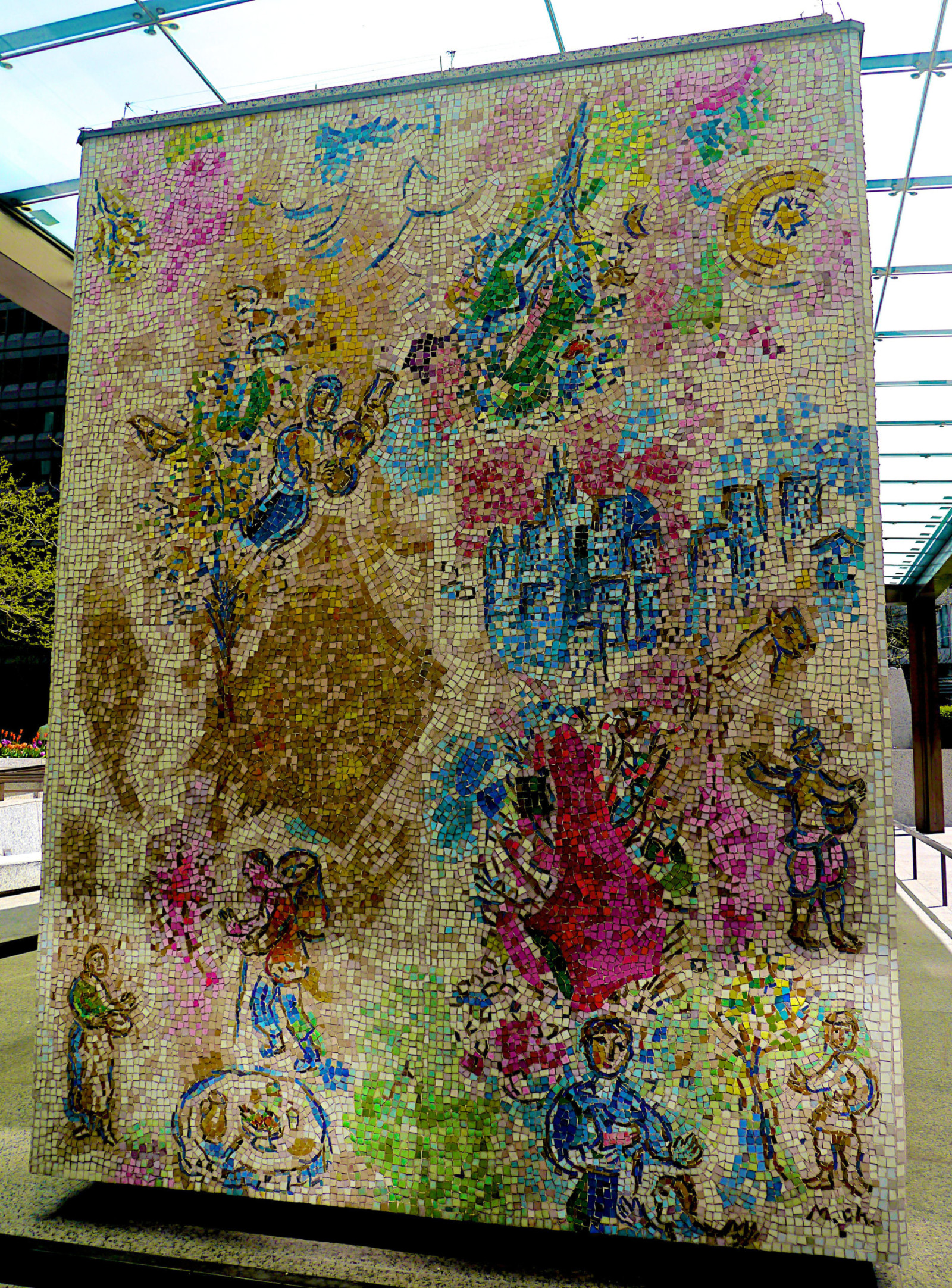 Marc Chagall’s Four Seasons in Chicago – His largest mosaic work