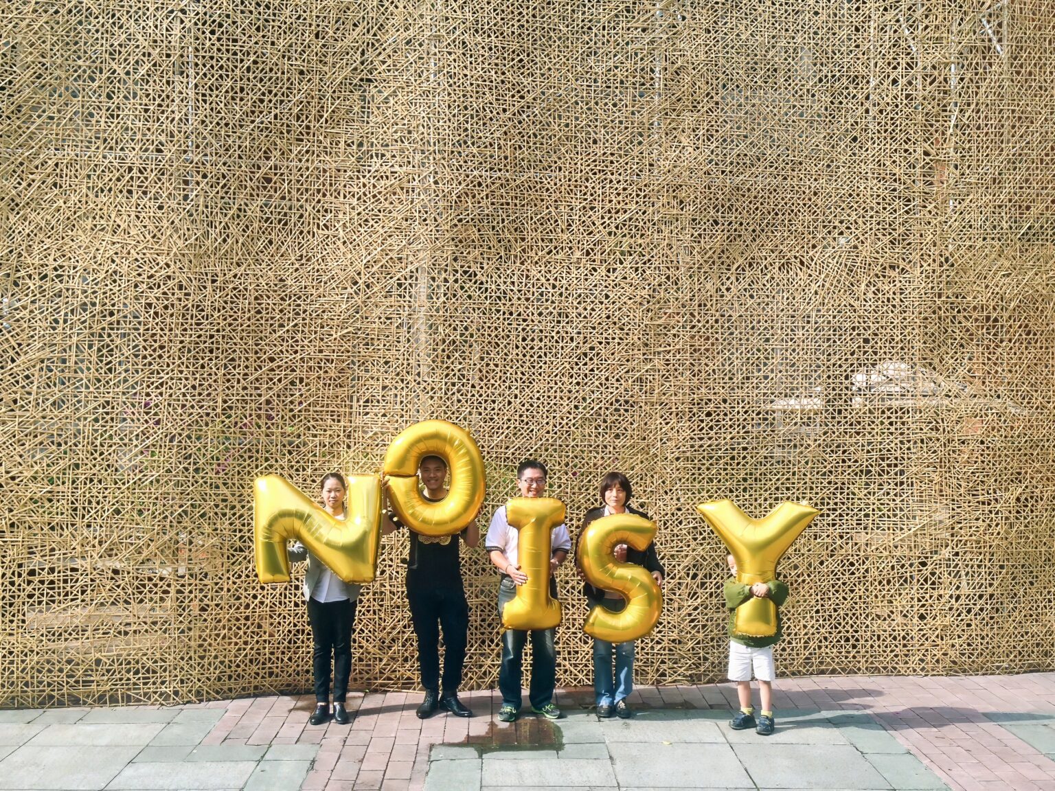 Golden balloons at Museum of Contemporary Art, Taiwan – Noisy