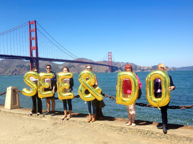 Golden balloons at Golden Gate Bridge, United States – See & Do